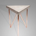 Triangle – a Concrete, Copper Table - Vincent Buret